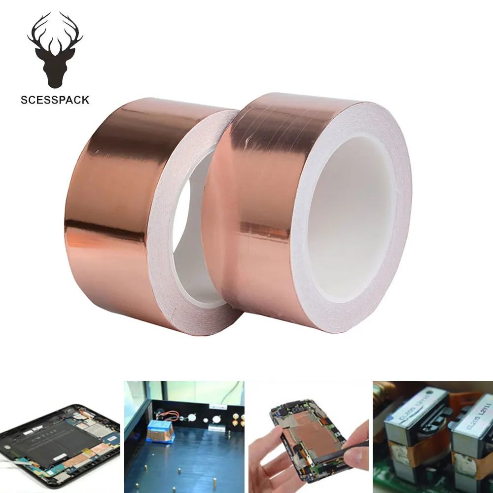 Single-sided-adhesive-conductive-copper-foil-tape-high-temperature ...
