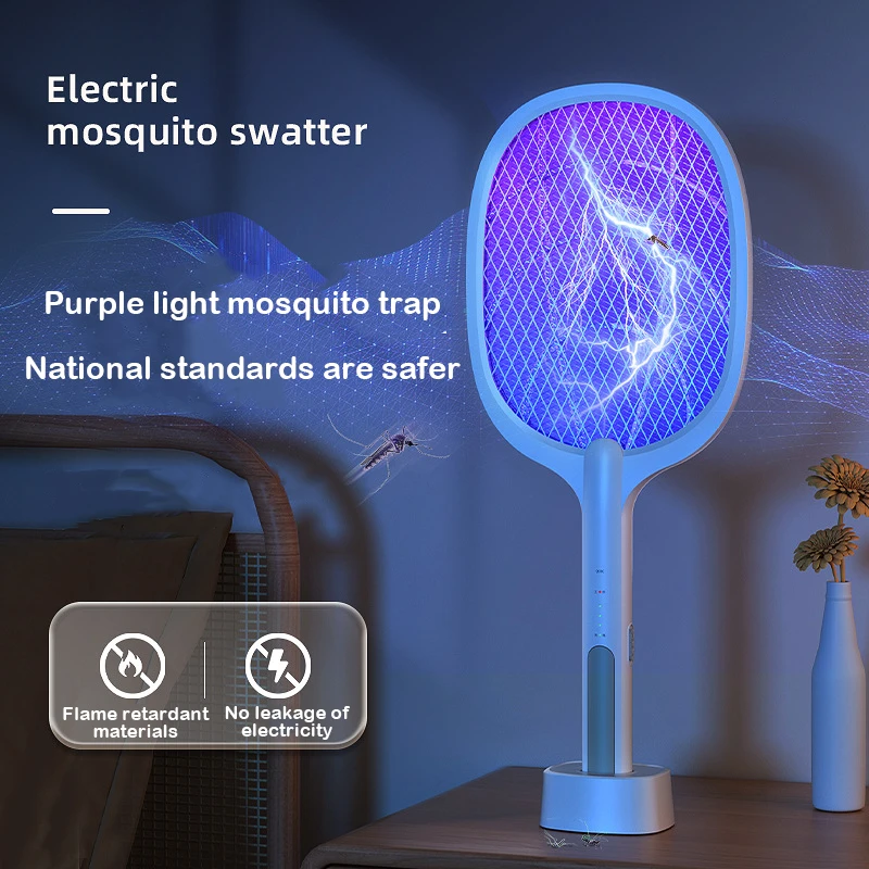 Mosquito Swatter USB Rechargeable Electric Mosquito Net Fly Swatter ...