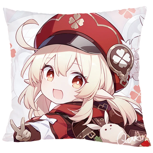 [인기상품]원신굿즈 => Yuanshen 주변 베개 사용자 정의 감우 천둥 신 Shenhe 호두 조각 Qingli 쿠션 ...