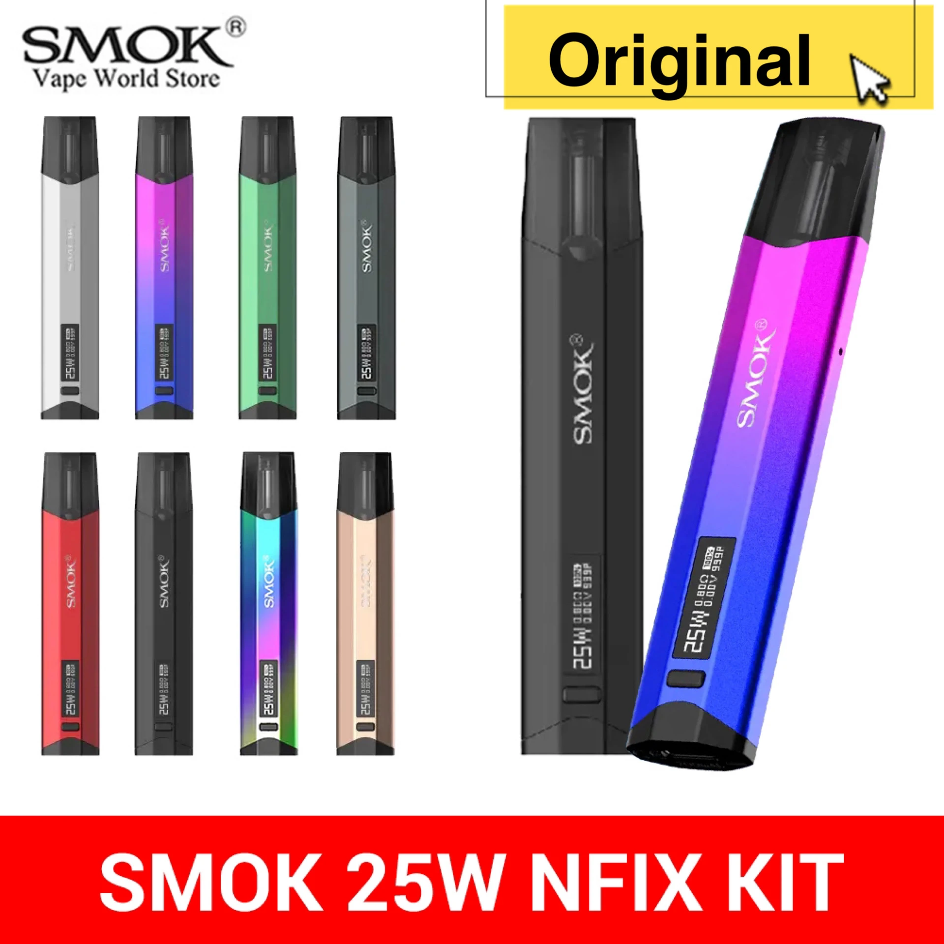 Vape Smok Nfix Kit Box Mod 25w Battery 700mah Pod System 3ml Sigaretta ...