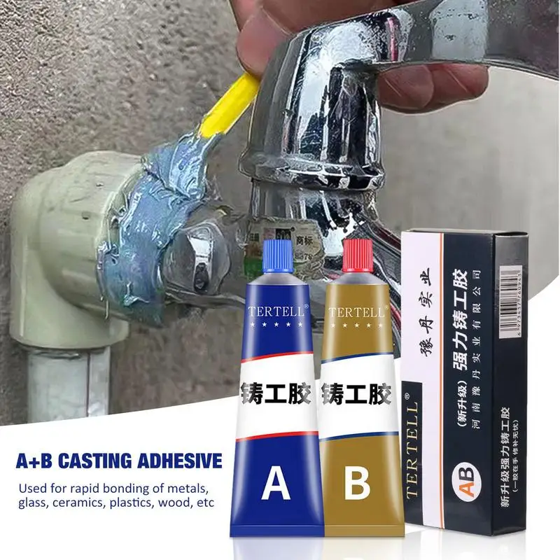AB Liquid Metal Glue Magic Repair Glue Heat Resistance Cold Weld Metal ...