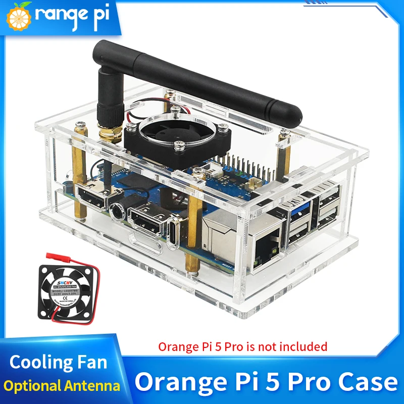 Orange-Pi-5-Pro-Acrylic-Case-Transparent-Shell-Protective-Box-Optional ...