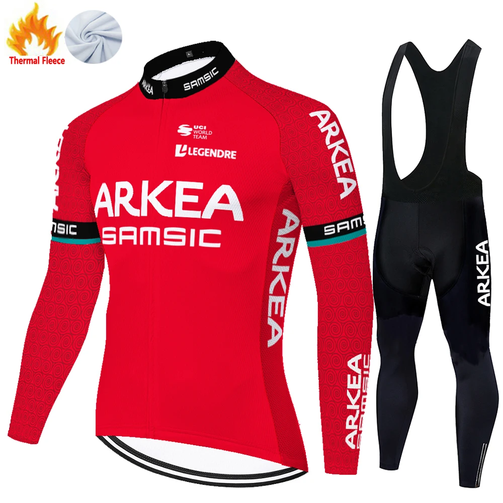 ARKEA SAMSIC ProTeam Winter Thermal Fleece Cycling Clothes Men Long ...