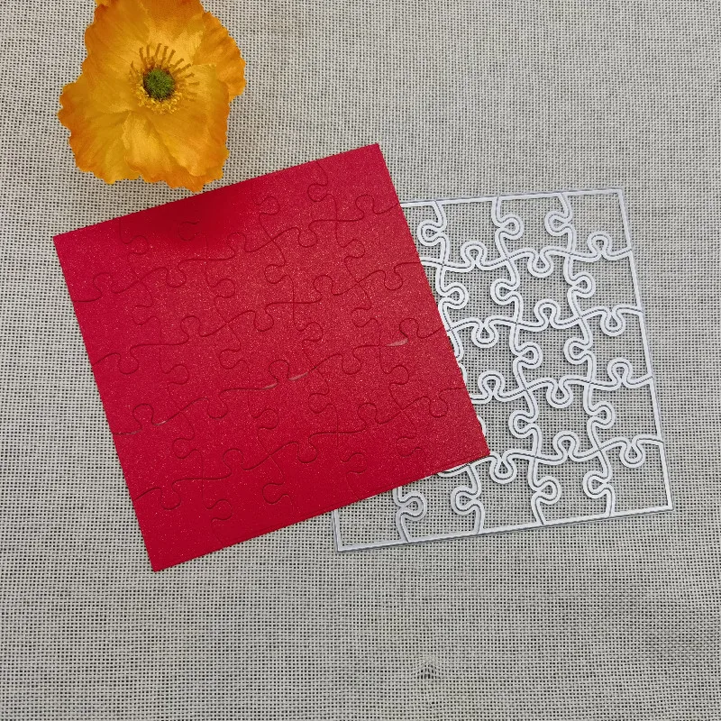 Square-puzzle-frame-background-Metal-Cutting-Dies-Stencils-For-DIY ...