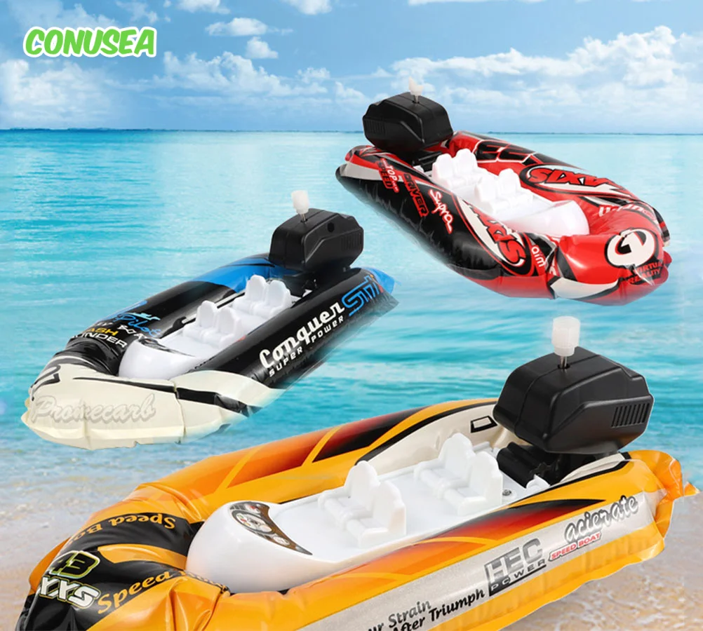 Inflatable-Chain-Boat-Children-s-Bath-Toys-Summer-Play-Water-Clockwork ...