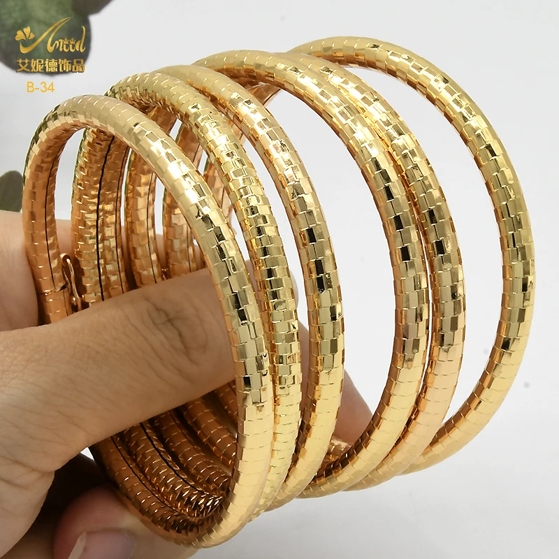 Simple Plain Gold Bangles Designs