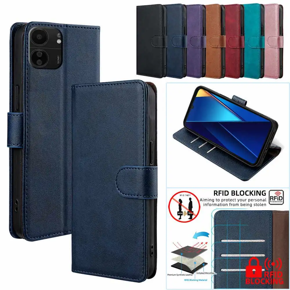 Business Multi-color Protect Cover Case For Xiaomi Poco C65 C61 C51 C50 ...