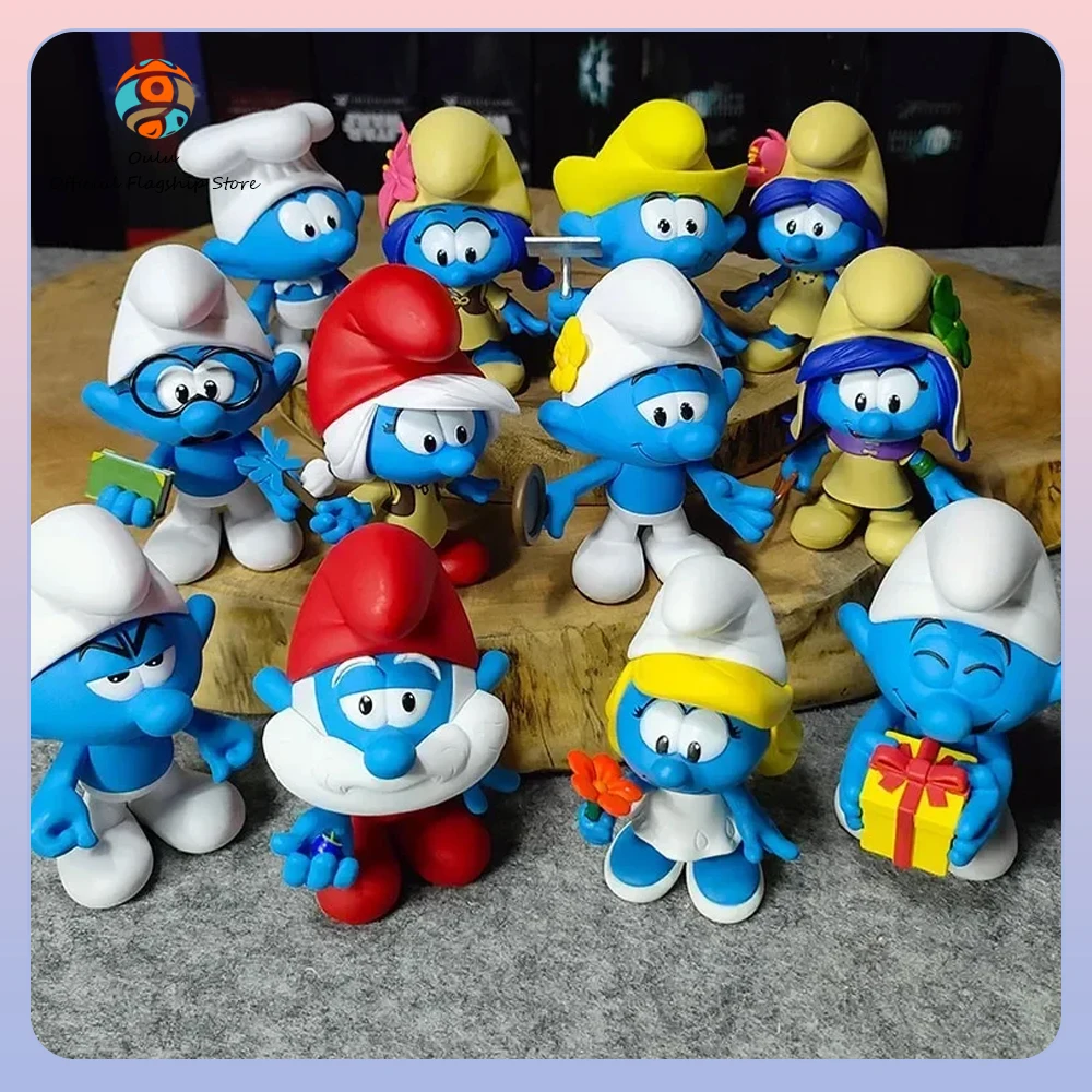 9-10cm-The-Smurfs-Anime-Figure-Smurfette-Brainy-Smurf-Figure-Kawaii ...