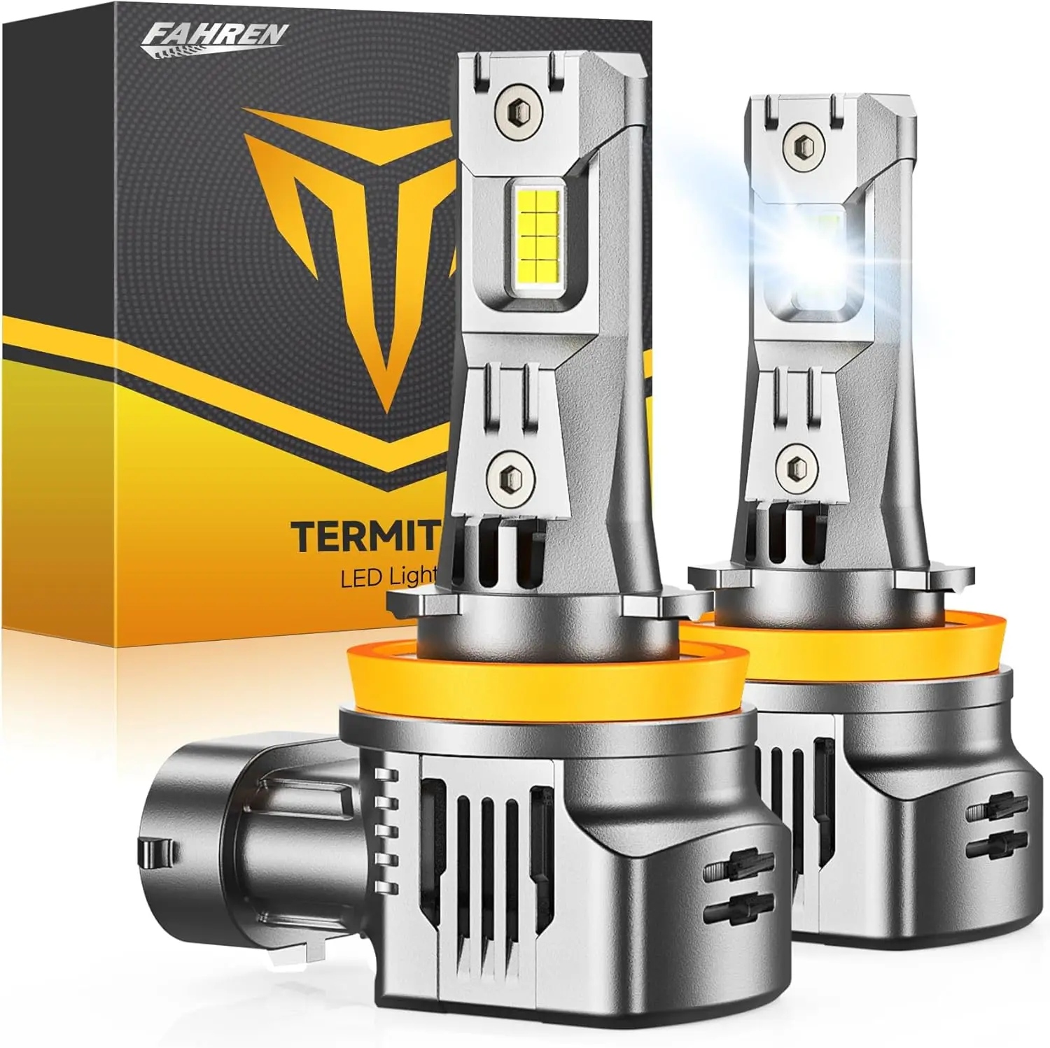 FAHREN 2PCS H11 Led Bulbs, 90000LM H11/H8/H9 Lights,Brighter with 16 ...