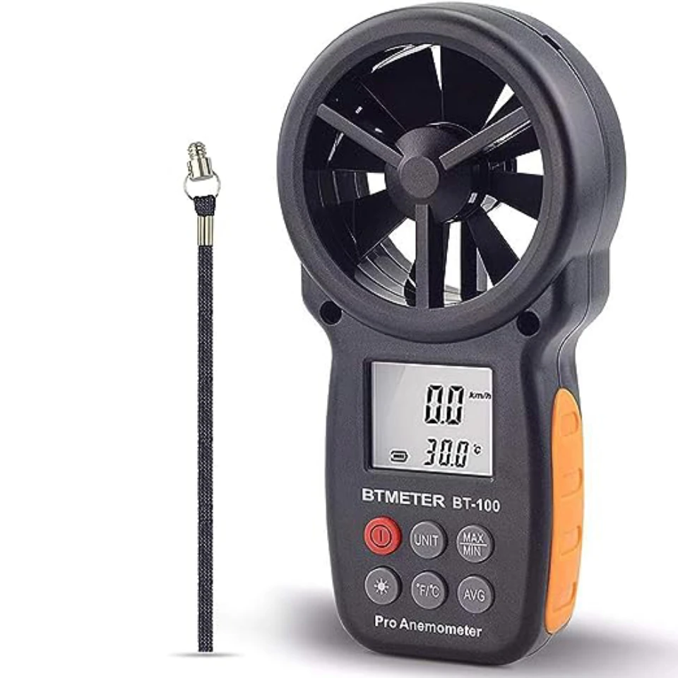 BT-100-Handheld-Anemometer-Digital-Wind-Speed-CFM-Meter-Gauge-Air-Flow ...