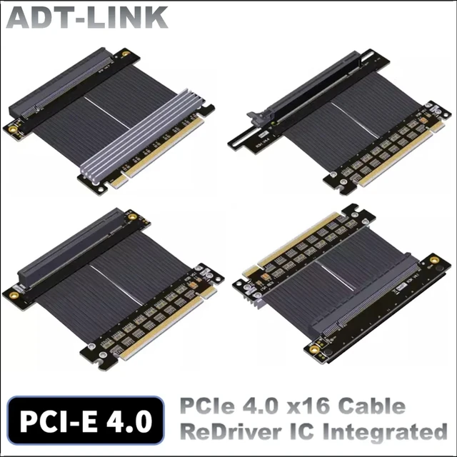 Mini Chassis PCIe X16 Riser Cable Gen4 RTX4090 3090, 47% OFF