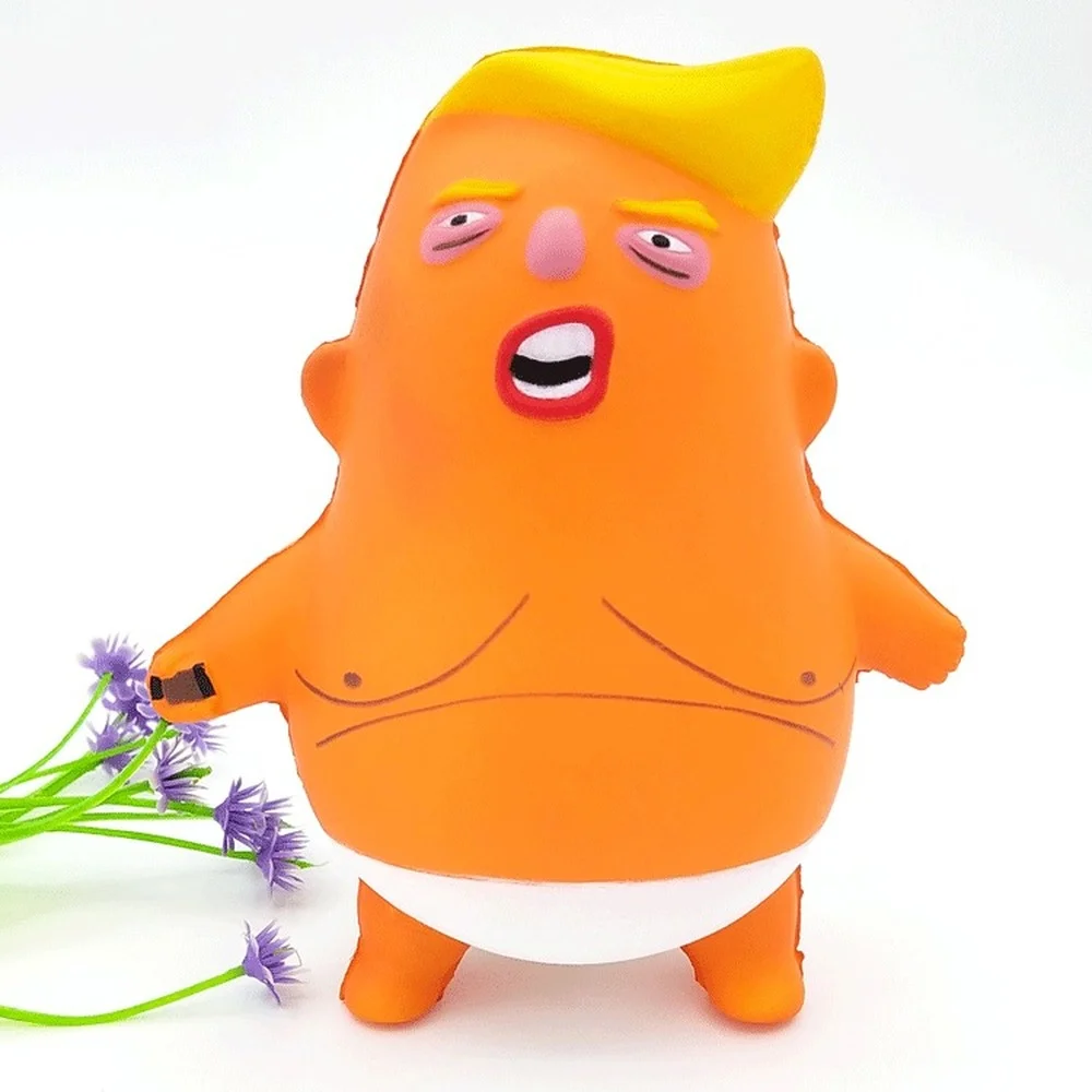 Jumbo Squishy Funny Trump Doll PU Squishyes Slow Rising Cream Scented ...
