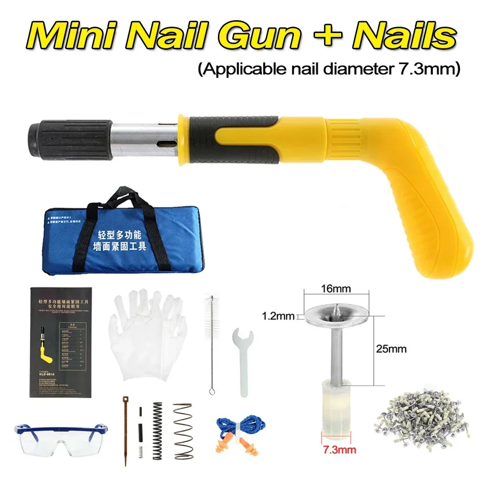 Mini-Manual-Steel-Nail-Gun-with-200PCS-25mm-Round-Nails-Low-Noise-Power ...