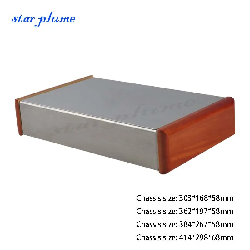 StarPlume Aluminum Chassis Power Amplifier Box Wooden Side Panel Box ...
