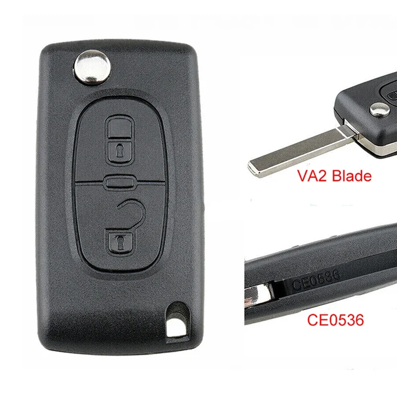 2-Button-Car-Remote-Key-Fob-Case-for-Peugeot-Partner-Citroen-Berlingo ...