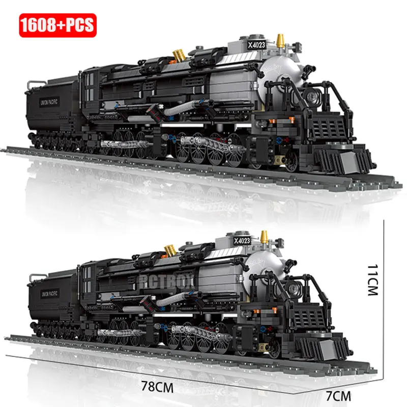 Classic Technical Train Buildings Blocks Big Boy Steam Locomotive ...