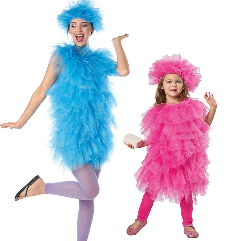 Adult Blue Shower Loofah Fancy Dress Up Mom Family Halloween Cosplay adult-blue-shower-loofah-fancy-dress-up-mom-family-halloween-cosplay