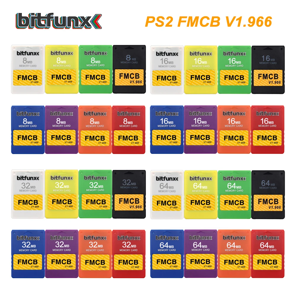 Bitfunx Free McBoot v1.966 8MB/16MB/32MB/64MB Memory Card for PS2 FMCB ...