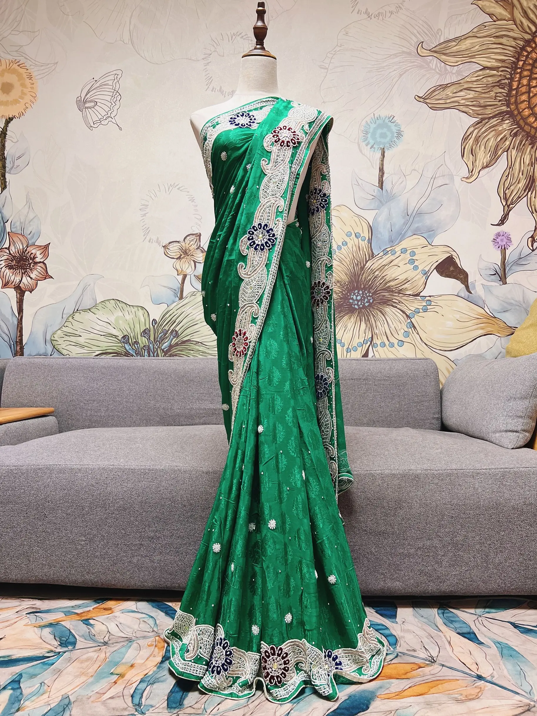Saree-Indiano-Tradicional-Para-Mulheres-Vestido-De-Ver-o-Sari-Nepal ...