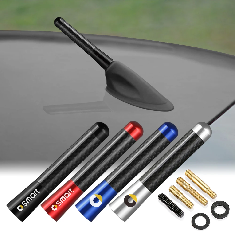 8cm Stubby Mast Carbon Fiber Radio Antenna Aerial For Smart Eq Fortwo ...