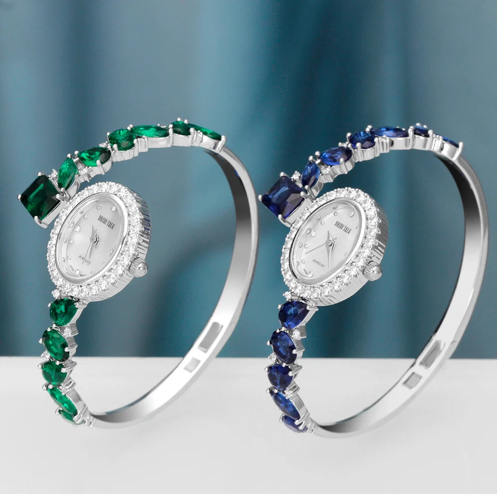 Cubic Zircon Elements Austrian Crystal Watch Bracelet For Wedding Party ...