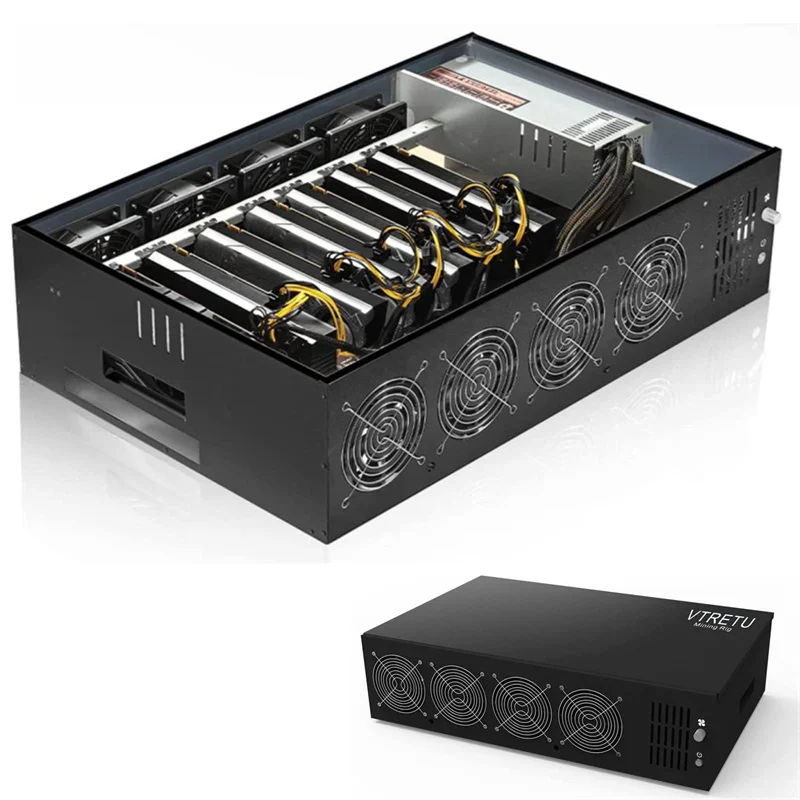 Ready-To-Mine™ 4-Fan GPU Frame Rig With Motherboard CPU, 57% OFF