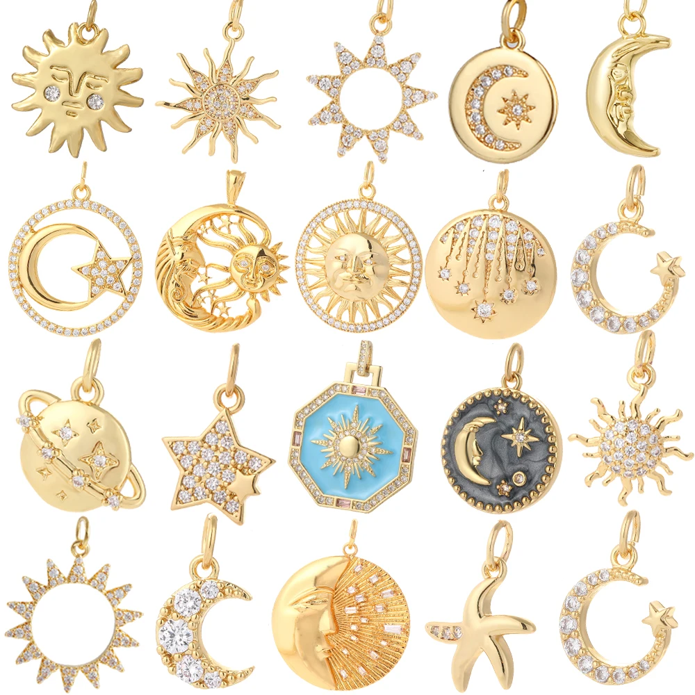 Dijes-de-sol-estrella-Luna-Planeta-estrella-de-mar-para-suministros-de ...