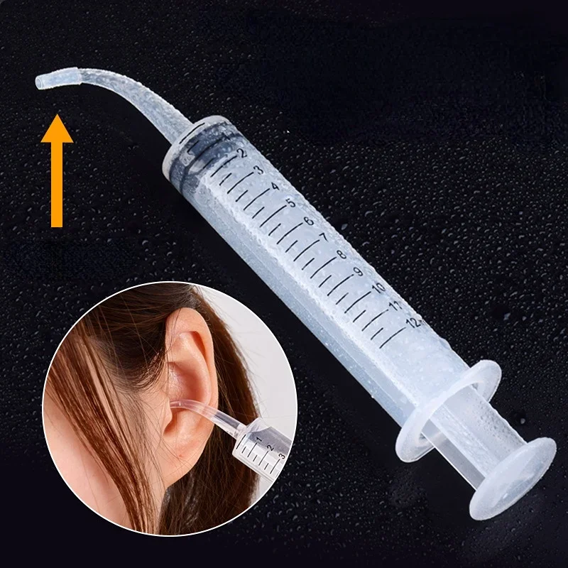12ML-Ear-Cleaner-Washer-Syringer-Elbow-Rubber-Tube-Earwax-Cleaning ...