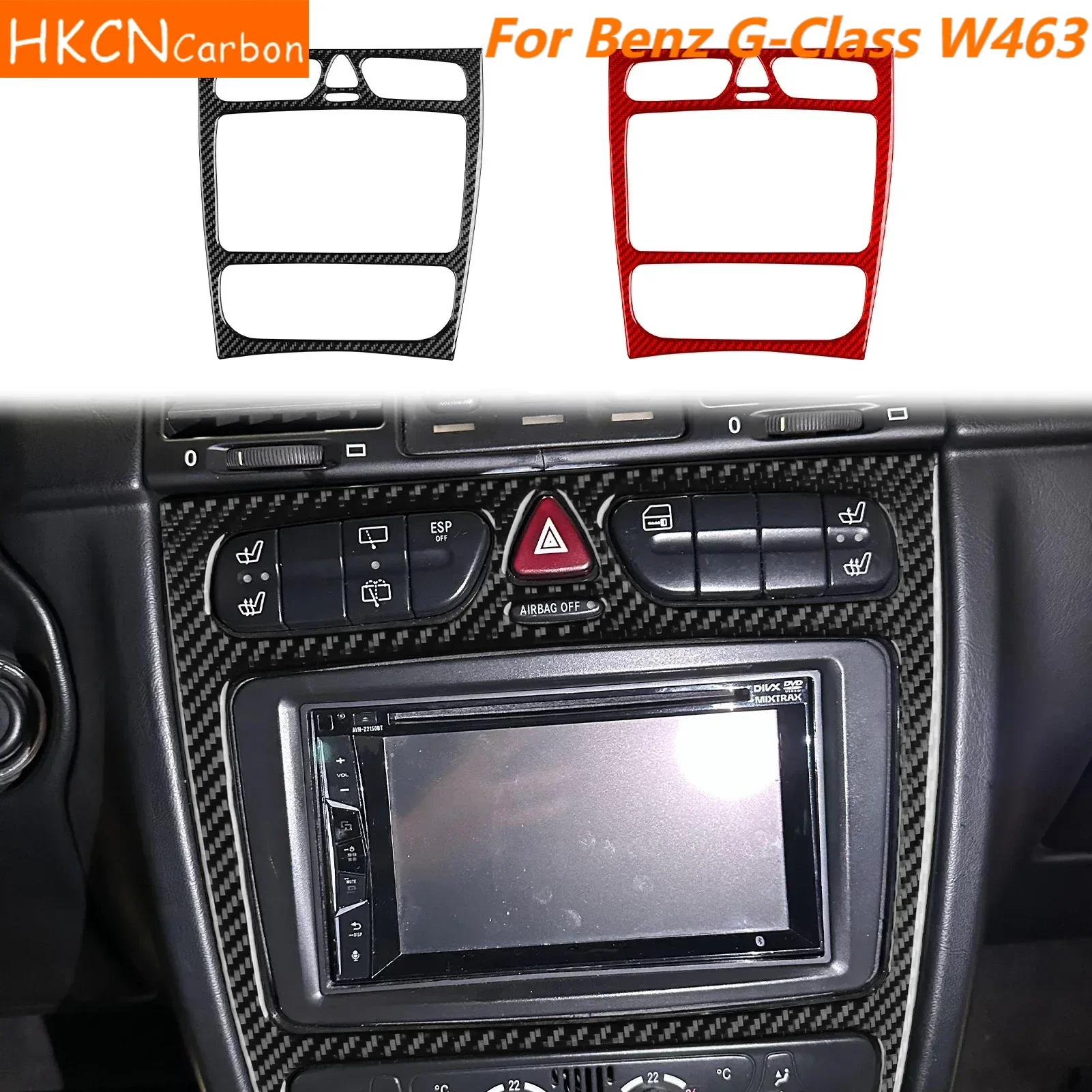 Car Accessories Carbon Fiber Central Navigaiton Frame Panel Interior ...