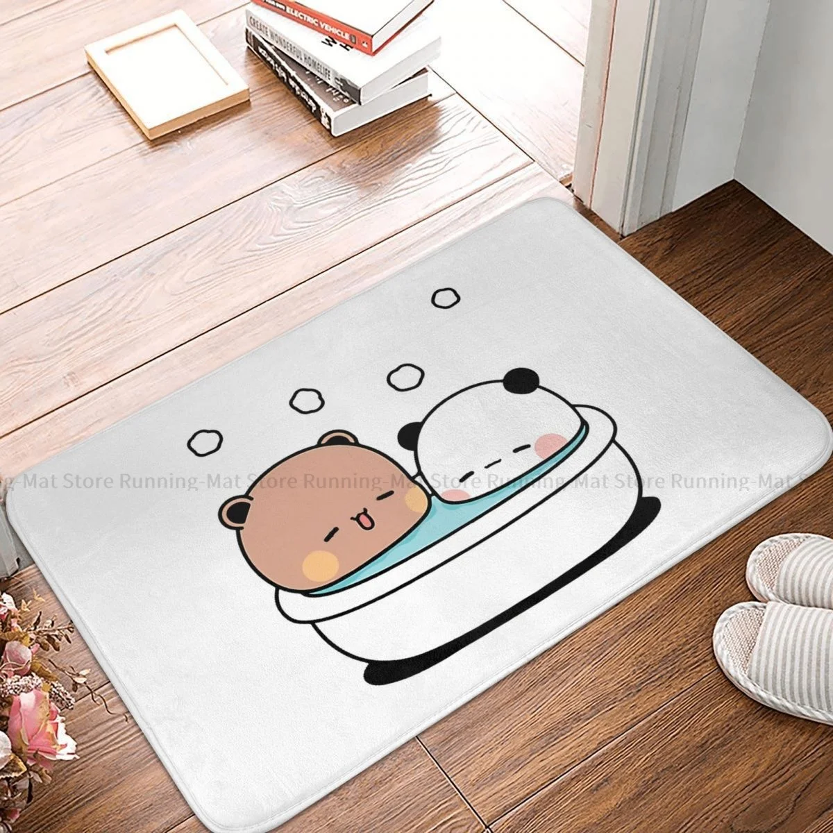 Bubu Dudu Cartoon Non-slip Doormat Bear And Panda Bath Bath Bedroom Mat ...