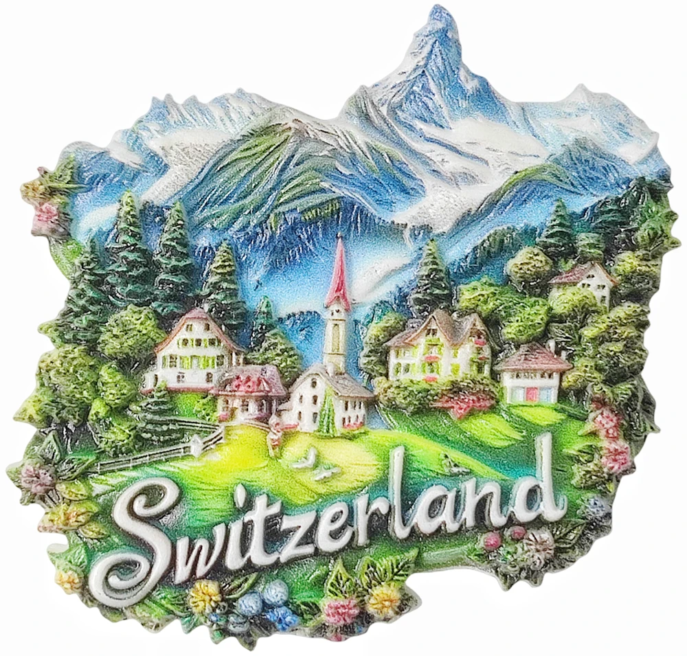 3D Switzerland Fridge Magnet Souvenir Gift Resin Refrigerator Magnetic ...