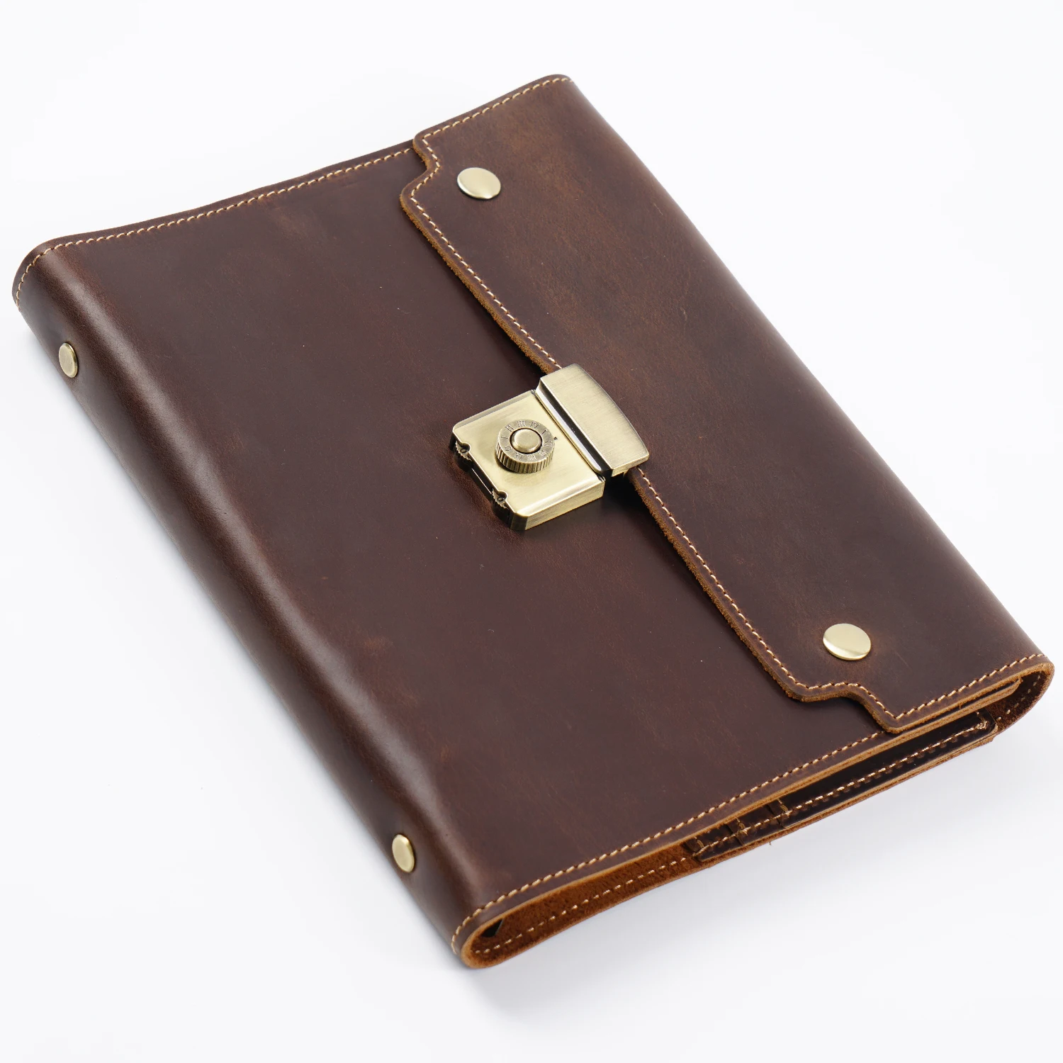 A5-genuine-leather-retro-loose-leaf-password-notebook-office-business ...