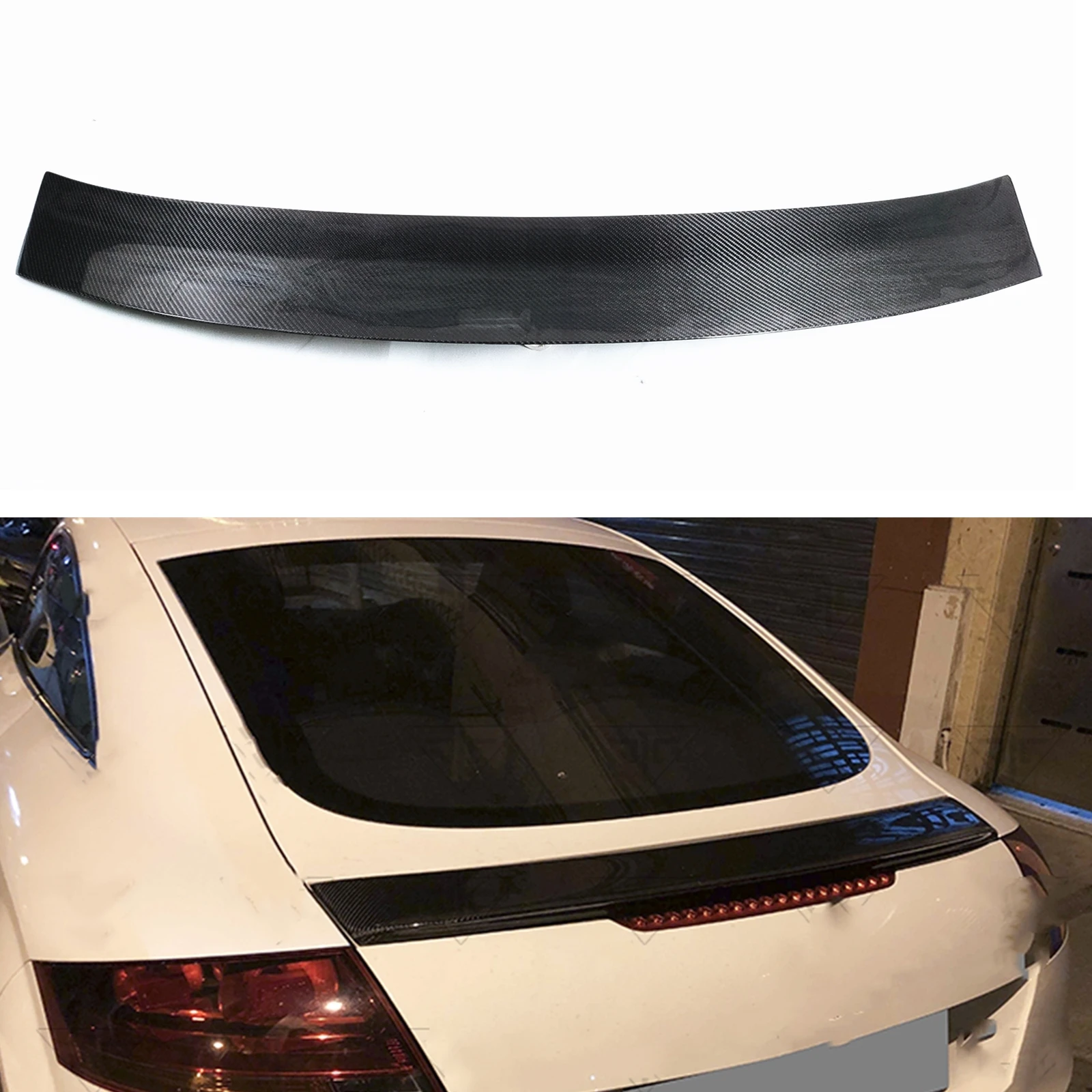 Rear Trunk Lid Spoiler Wing Real Carbon Fiber Car Tailgate Flap Trim ...