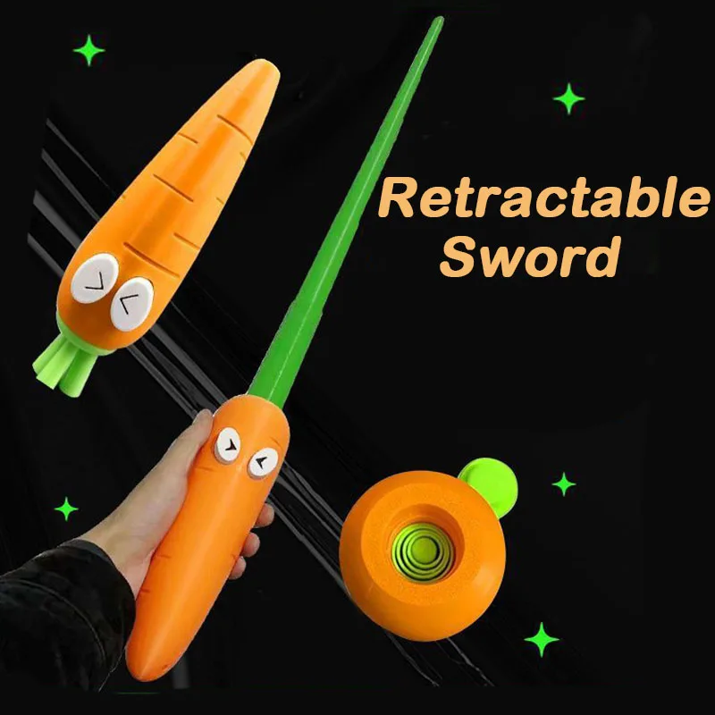 3D-Carrot-Telescopic-Knife-Gravity-Retractable-Katana-for-Kids-Toys ...
