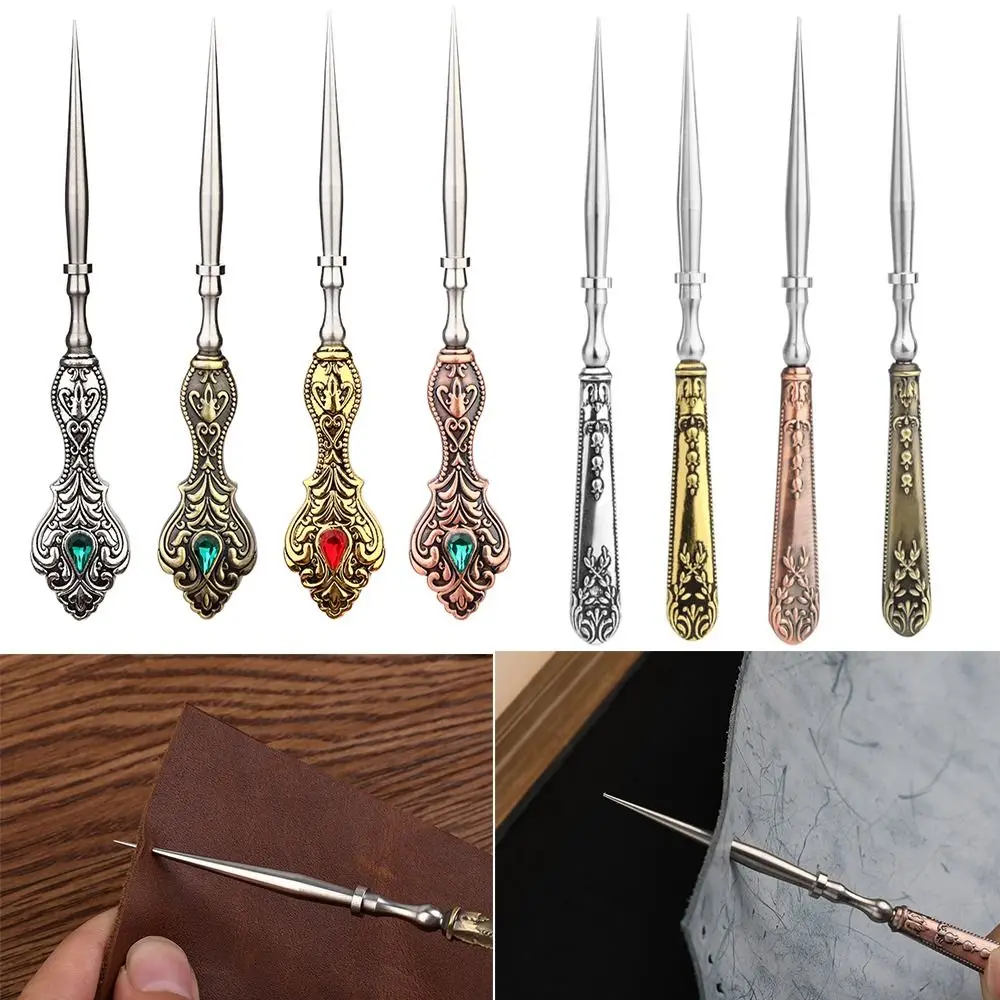 Vintage Sewing Awl Metal Leather Punch Hand Stitch Hole Punching ...