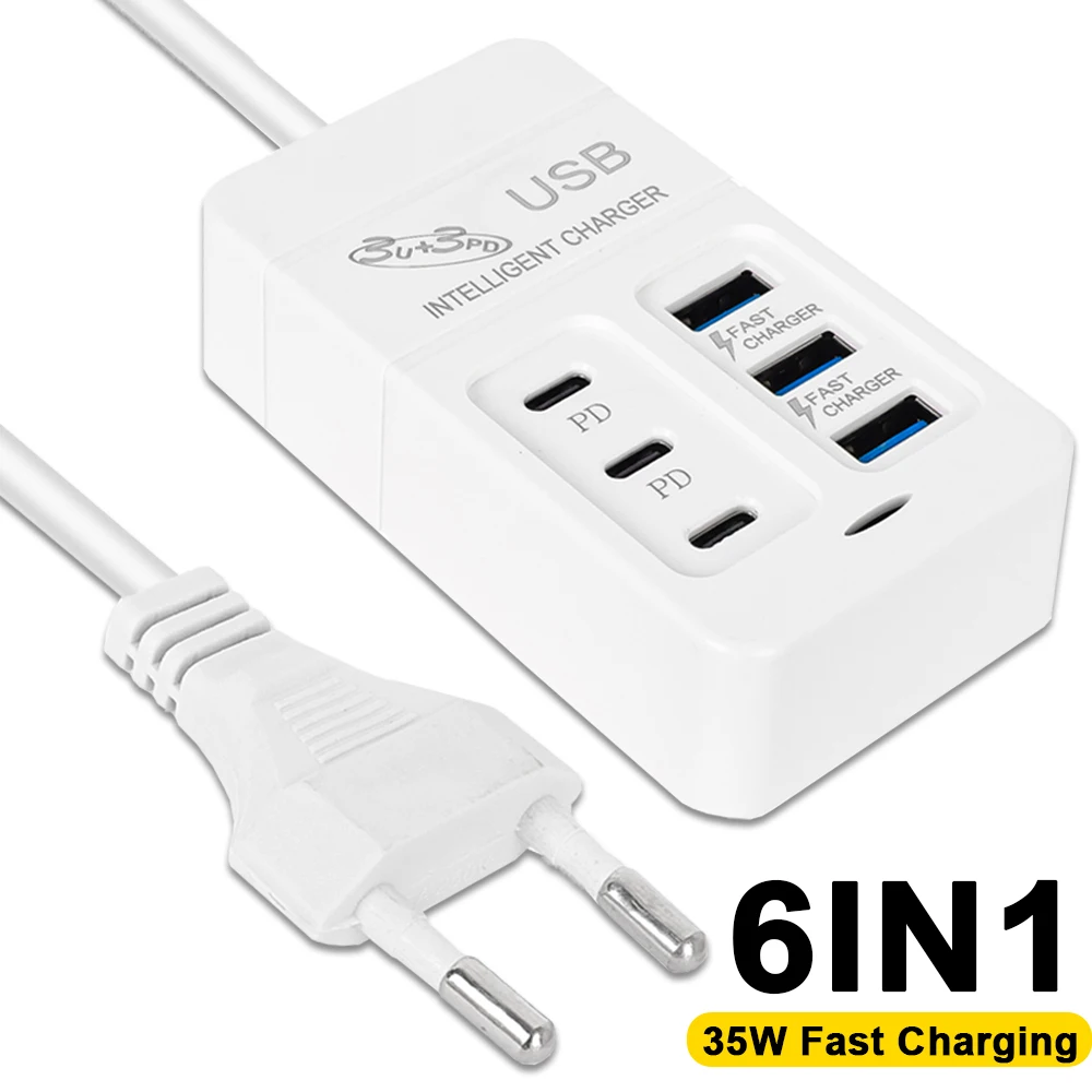 Adaptador-de-cargador-de-pared-de-escritorio-multipuertos-USB-tipo-C ...