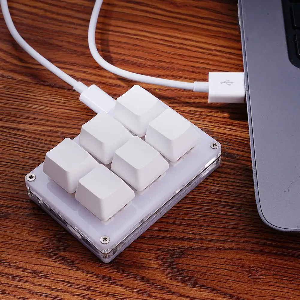 6 Keys White Mini Keypad RGB OSU Programmable Gaming Mechanical ...