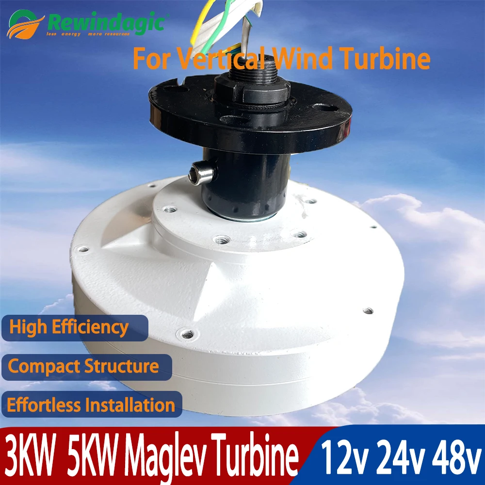 Maglev-Permanent-Magnet-Generator-And-Turbine-Low-Speed-3KW-5KW-12V-24V ...