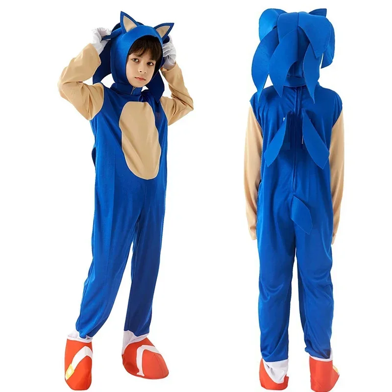Anime-Sonic-De-hed-gehog-Kostuum-juego-para-ni-os-mono-Cosplay-De ...
