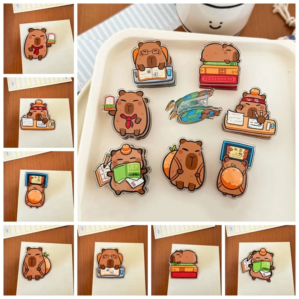Creative-Cute-Paper-Clip-Stationery-Lovely-Kawaii-Capybara-Acrylic-Clip ...