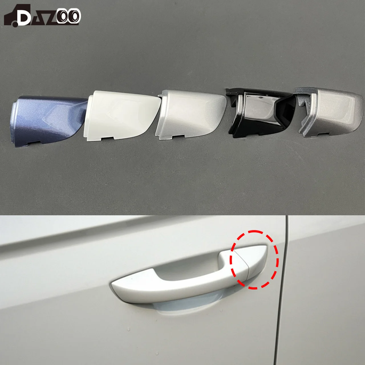 Left Car Front Left Door Handle Cover Lock Cylinder Cap Trim For VW ...