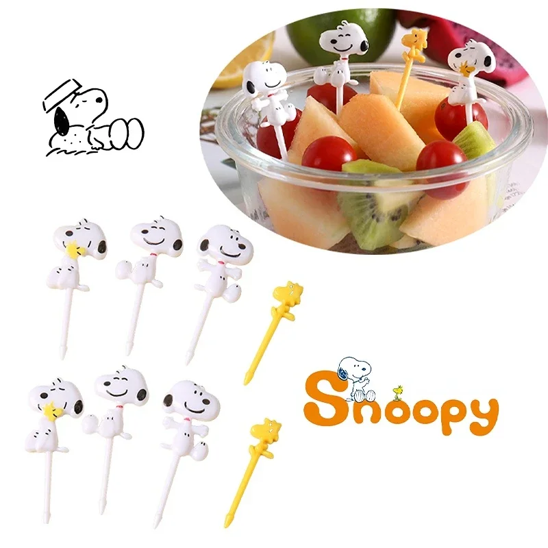 8pcs-Snoopy-Fruit-Fork-Cartoon-Anime-Fruit-Stick-Set-Japanese-Home ...