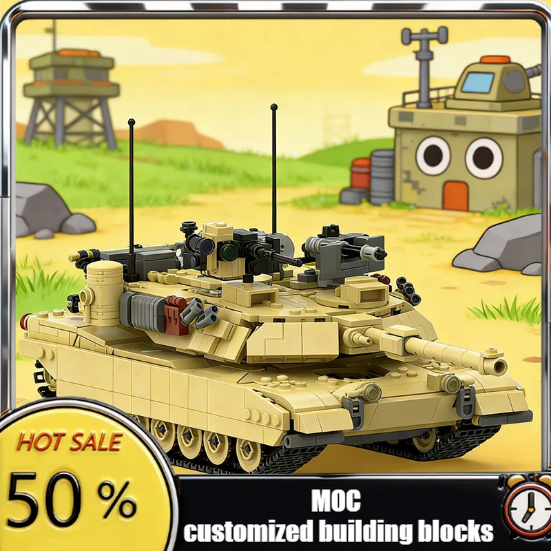 1523 PCS Battle Tank Kit M1A2 Abrams MBT MOC Customize Modular Building ...