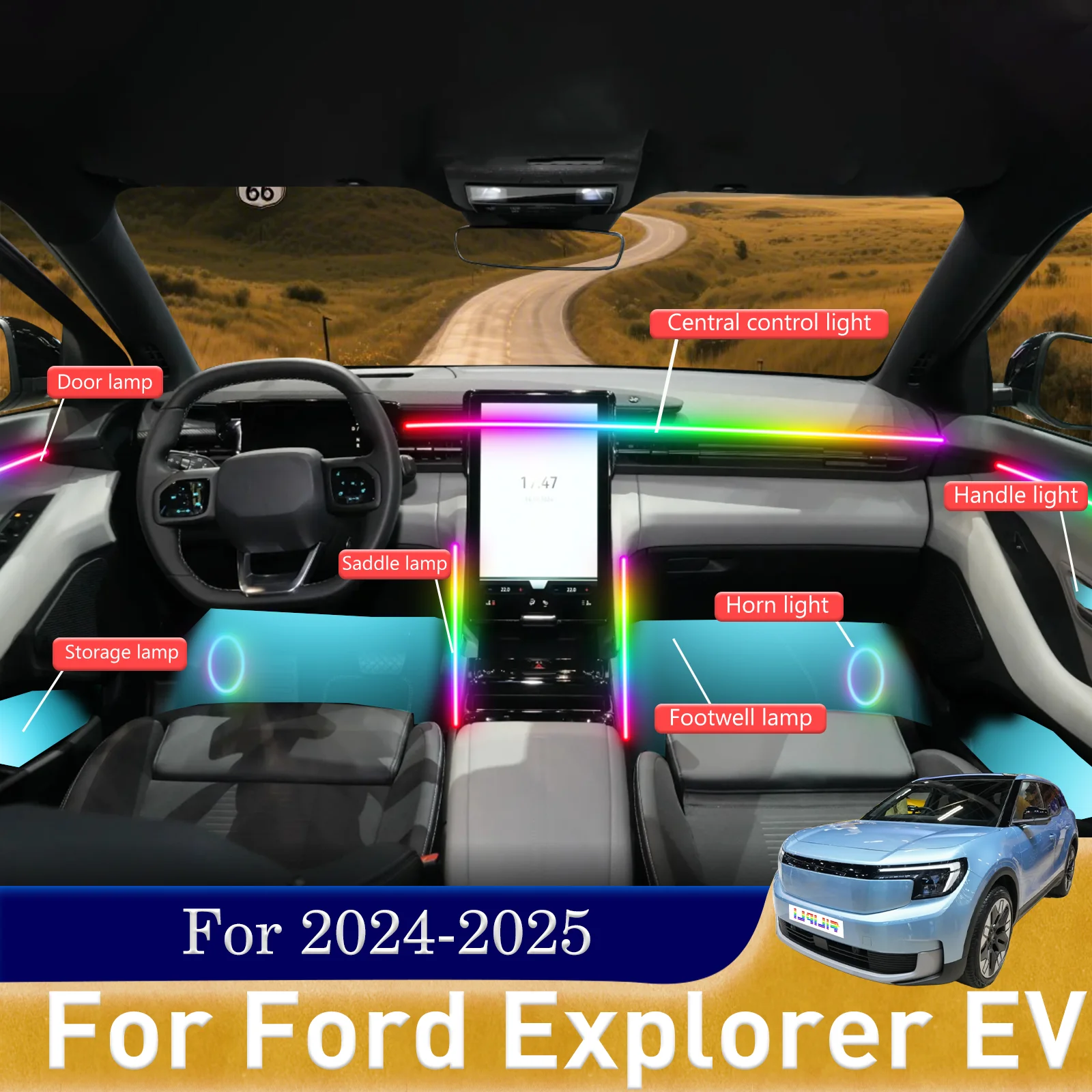 For Ford Explorer EV Seamlessly Integrated LED Strip Lighting for Your ...