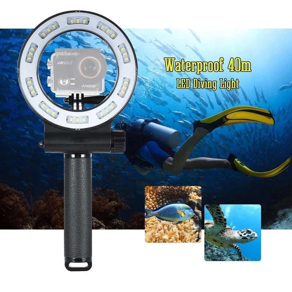 Mcoplus-40m-Waterproof-Underwater-Diving-Ring-fill-light-LED-Video ...