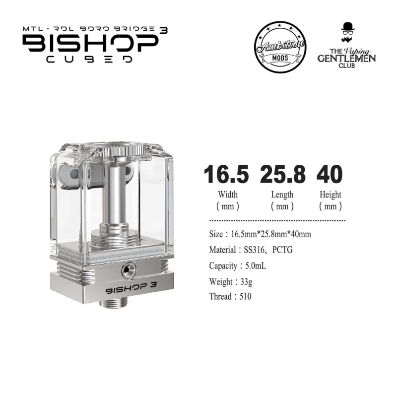 Original Ambition Mods Bishop 3 Bishop³ Cubed RBA Boro Tank for SXK BB ...
