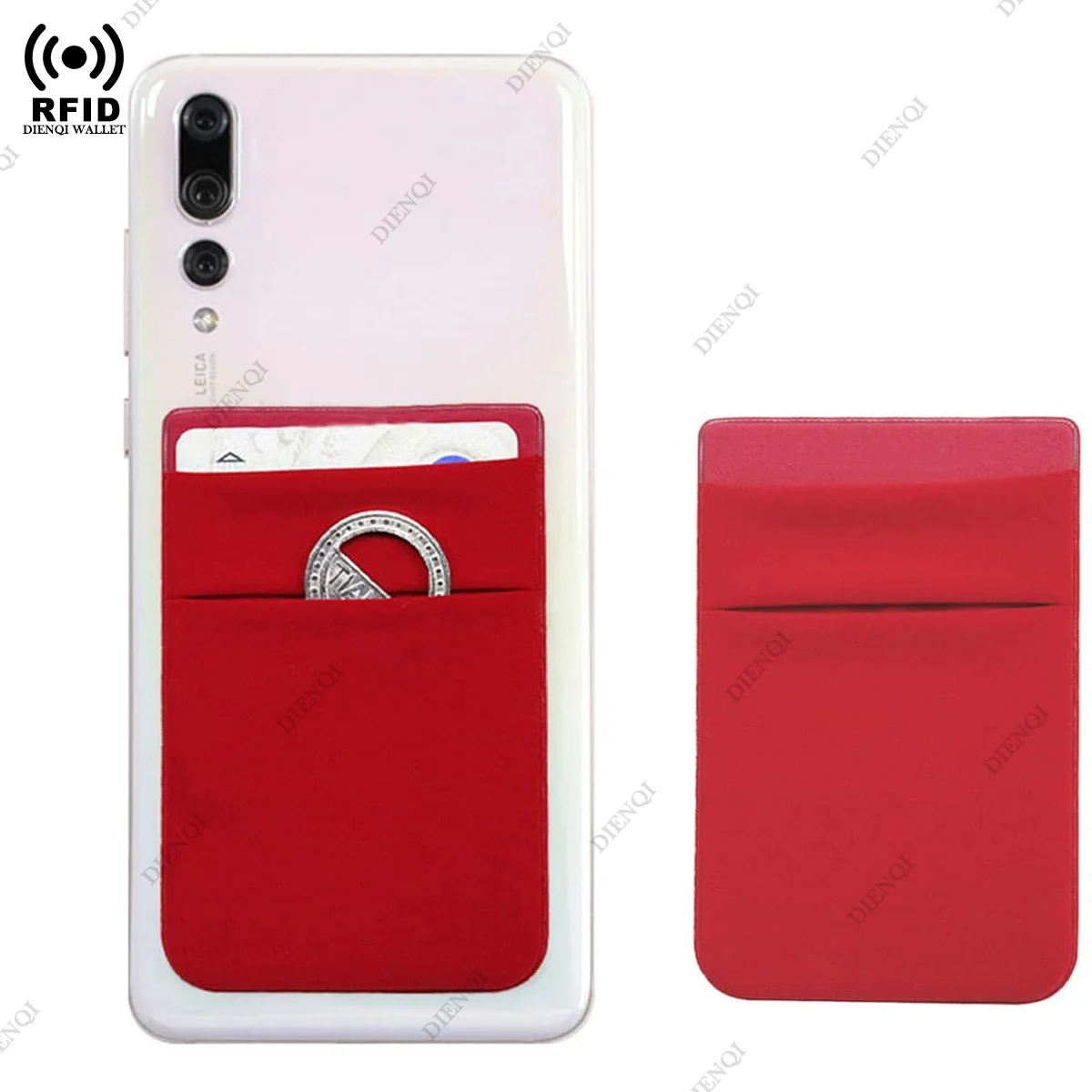 Slim Wallet Mini Elastic Cloth Cell Phone Mobile Card Holder Wallets ...