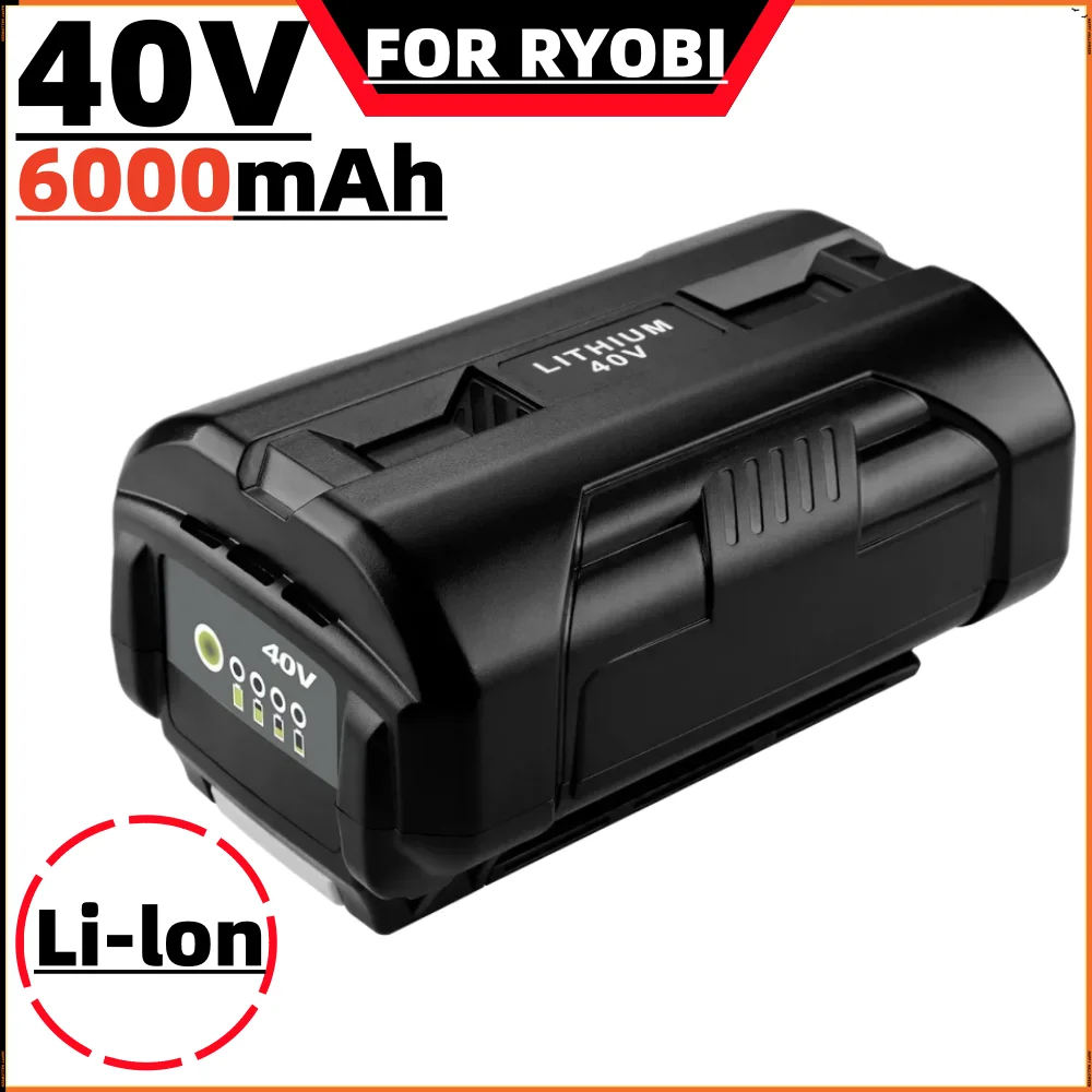 40V 6.0Ah is suitable for Ryobi blower chain saw OP4040 OP4060 OP4050 ...
