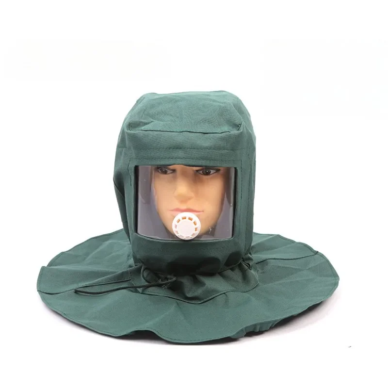 Industrial-Labor-Work-Protection-Canvas-Sand-Blasting-Hood-Anti-Wind ...