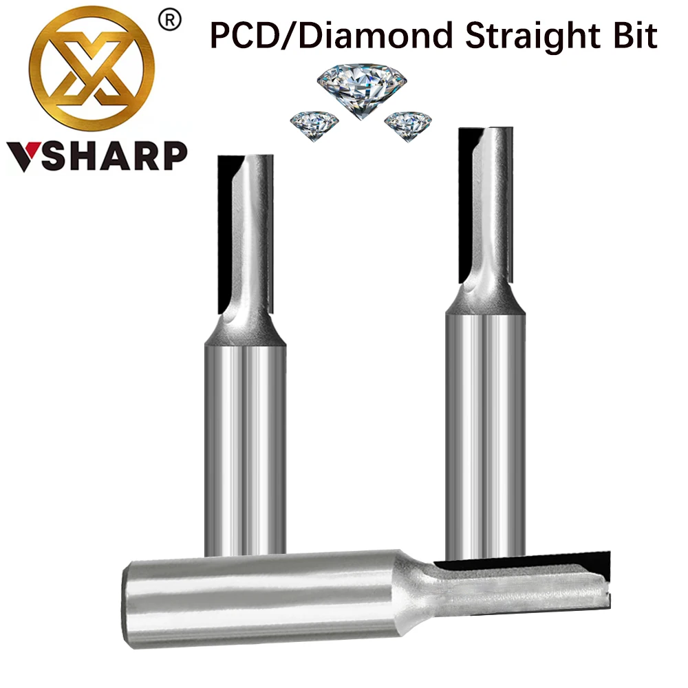 Vsharp-PCD-straight-bit-Diamond-milling-cutter-double-edged-straight ...